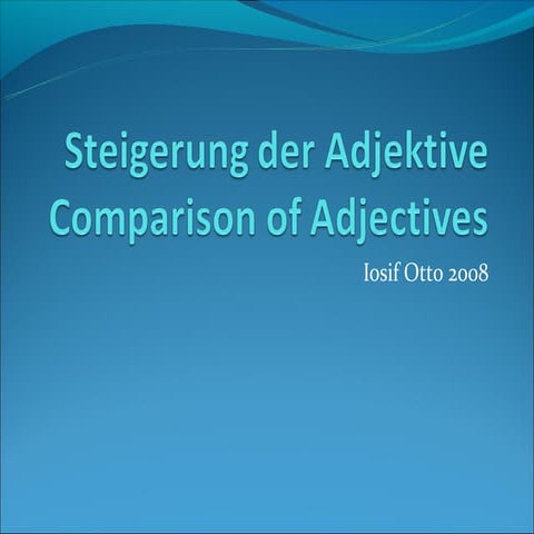 Steigerung der Adjektive | PPT