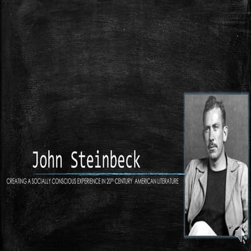 John Steinbeck - 20th Century American Literature Presentation | PPTX