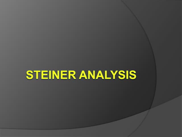 Steiner analysis | PPTX