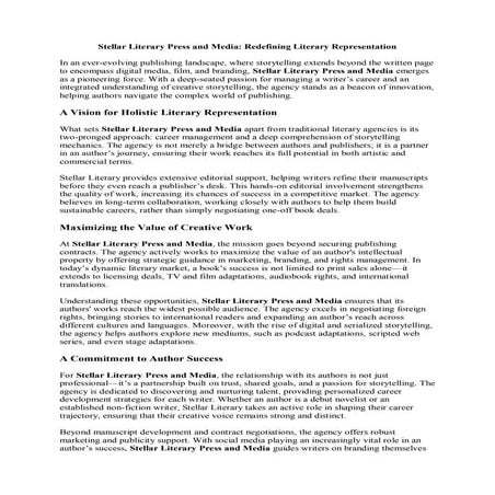 Stellar Literary Press and Media | PDF