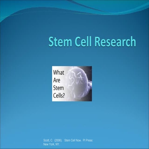 Stem Cell Research (HED 100) | PPT