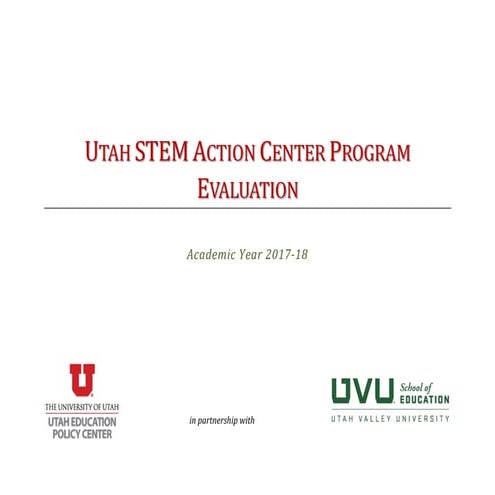 Utah STEM Action Center Program Evaluation | PDF