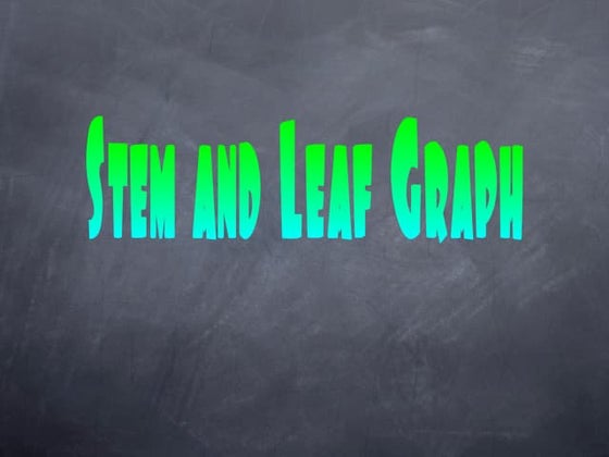 Stem & leaf graph Poster | PDF | Science