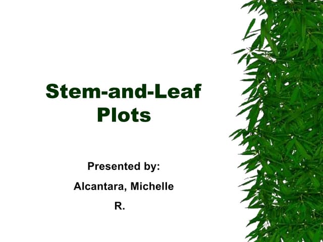Stem and-leaf plots | PPT