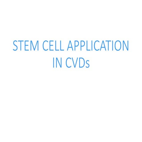 Stem cell application | PPTX