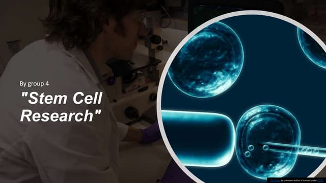 Stem cell culture, its application | PPTX