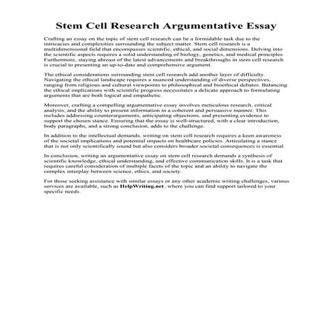 Stem Cell Research Argumentative Essay.pdf