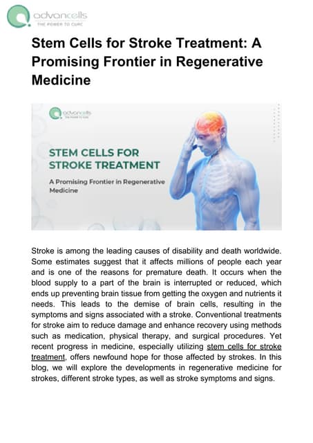 Can Stem Cells Reverse Stroke Damage? Dr. David Greene’s Perspective | PPT