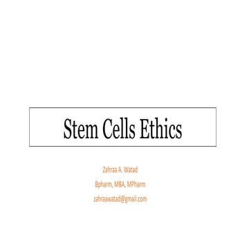 Stem Cell Ethics Pptx