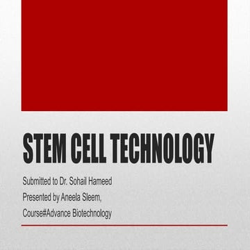 Stem cell technolog | PPT