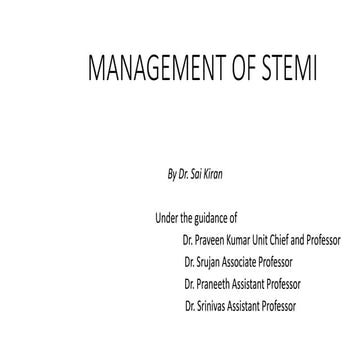 Coronary artery disease Acute Coronary Syndrome STEMI MANAGEMENT .pptx
