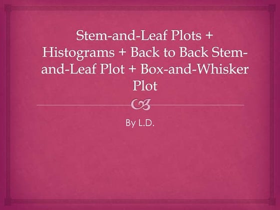 Stem and leaf plot | PPT