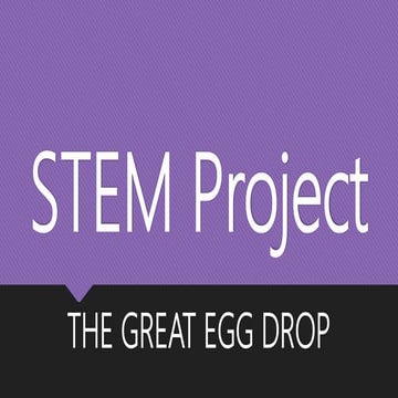 Stem Project Great Egg Drop | PPTX