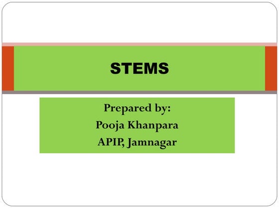 Types of stem by Sarah Ashfaq , Botanist | PPTX