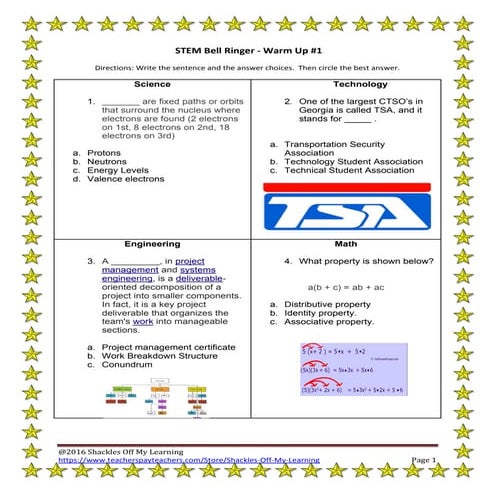 Stem warm up week 1a fall 2016 - day 1- 8-15-16 - | PDF