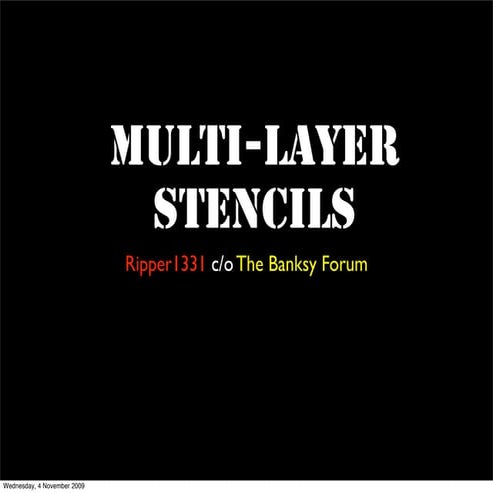Stencil Art: Multi-Layer Stencils | PDF