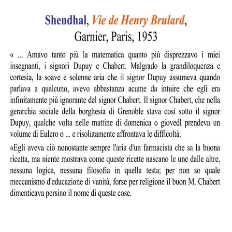 Stendhal e altre note | PPT