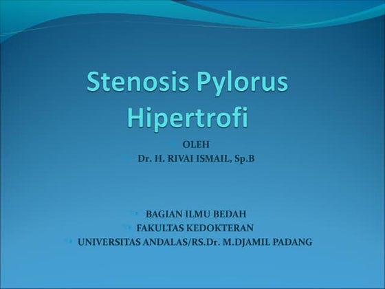 Hypertrophic Pyloric Stenosis pada bayi.ppt