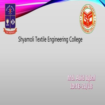 Stenter machine process | PPTX