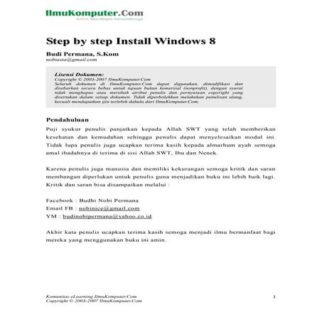 Step by-step-install-windows-8 | PDF