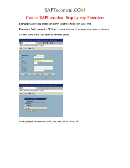 Bapi step-by-step | PDF
