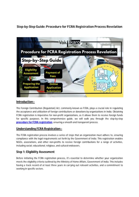 Step-by-Step Guide- FCRA Renewal Certificate Download Process | PDF ...