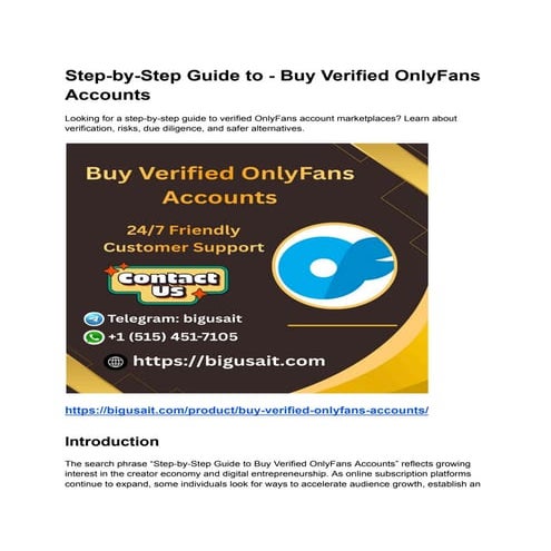 Step-by-Step Guide to - Buy Verified OnlyFans Accounts.pdf