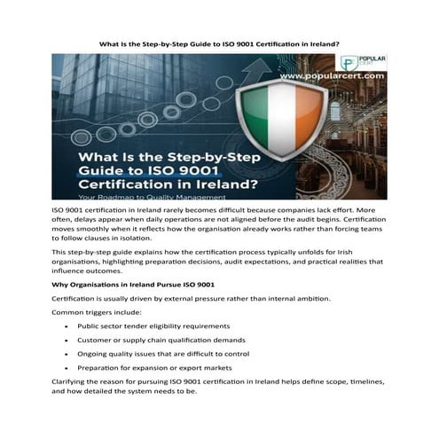 5 steps to achieve iso 9001 certification in sri lanka | PPTX
