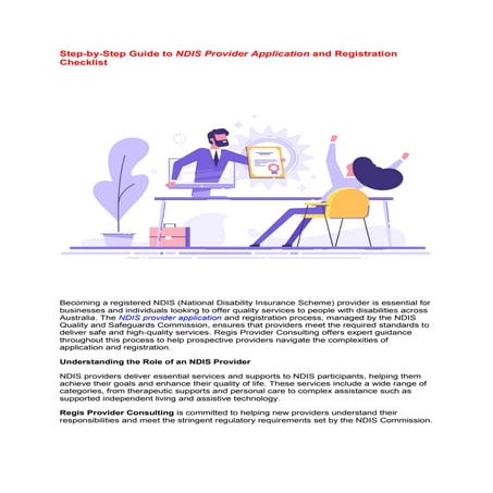 Step-by-Step Guide to NDIS Provider Application and Registration ...