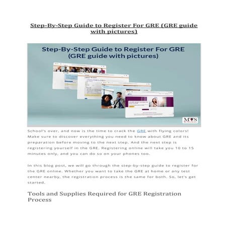 Step-By-Step Guide to Register For GRE (GRE guide with pictures) | PDF
