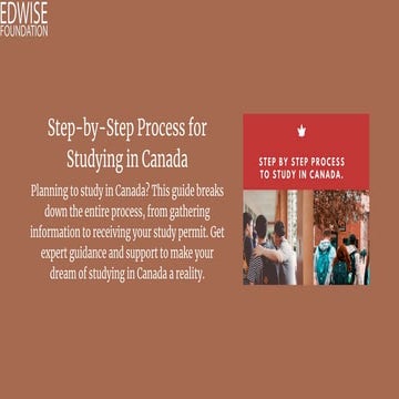 Step-by-Step Guide to Studying in Canada. | PDF