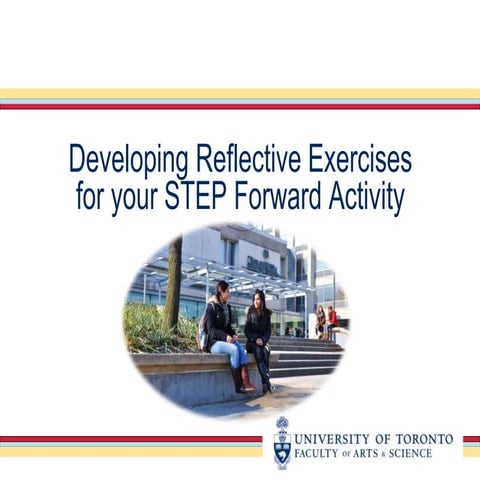 Developing Reflective Exercises for your STEP Forward Activity | PPTX