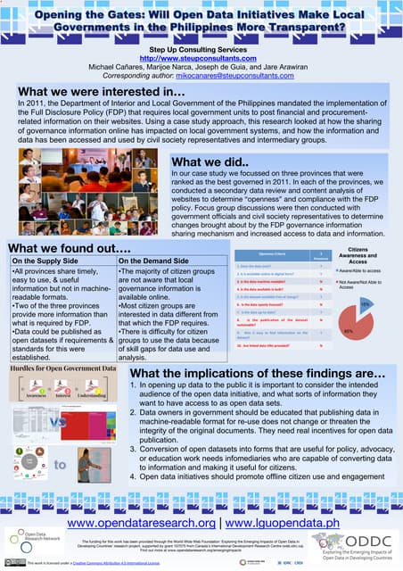 Understanding How open data could impact resource allocation for ...