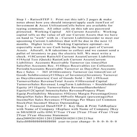Step 1 - RatiosSTEP 1 Print out this tabs 2 pages & make notes .docx