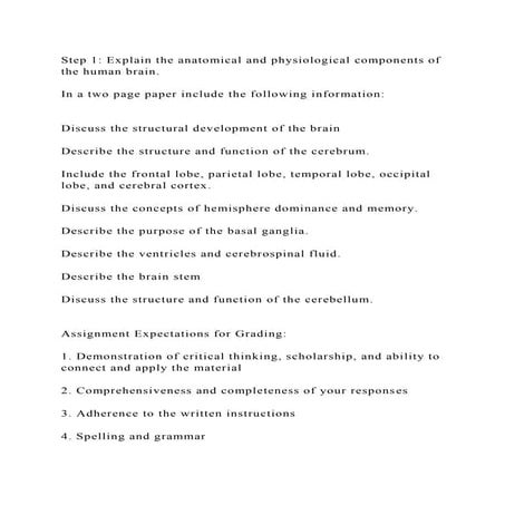 Step 1 Explain the anatomical and physiological components of the h.docx