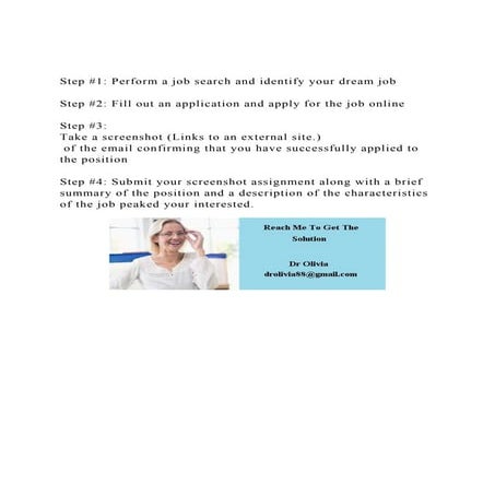 Step #1 Perform a job search and identify your dream jobSte.docx