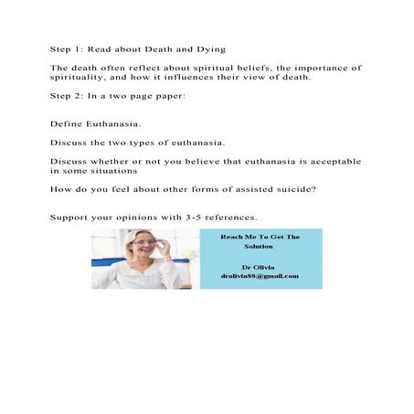 Step 1 Read about Death and DyingThe death often reflect about .docx
