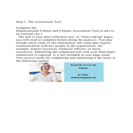 Step 1 The Assessment ToolComplete the Organizational Cul.docx