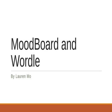 Moodboard and Wordle | ODP
