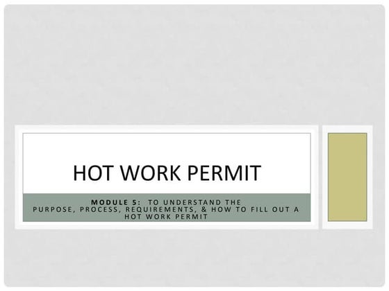 Work Permit System | PPTX | First Aid | Injuries