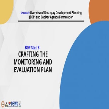 Step 8 Monitoring and Evaluation for BDP | PPTX