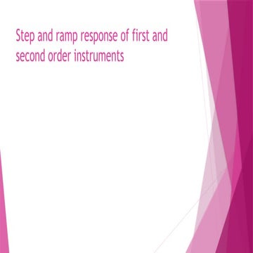 Step and ramp response of first and second order instruments_MUWUSHA ...