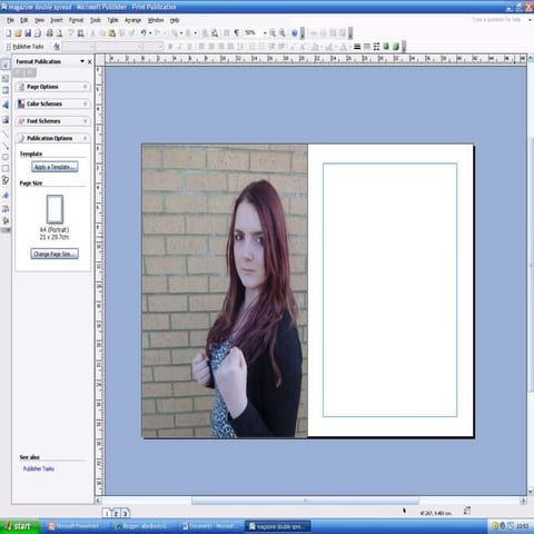 Step by step doube page spread so far | PPTX