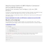 Step by Step Guide of AWS Elastic Container Service (ECS) | PDF