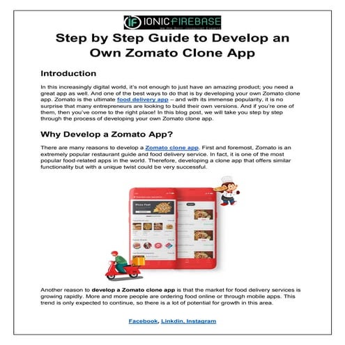 Step By Step Guide To Develop An Own Zomato Clone Apppdf 0727