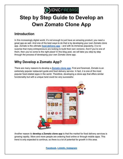Step By Step Guide To Develop An Own Zomato Clone Apppdf 0727