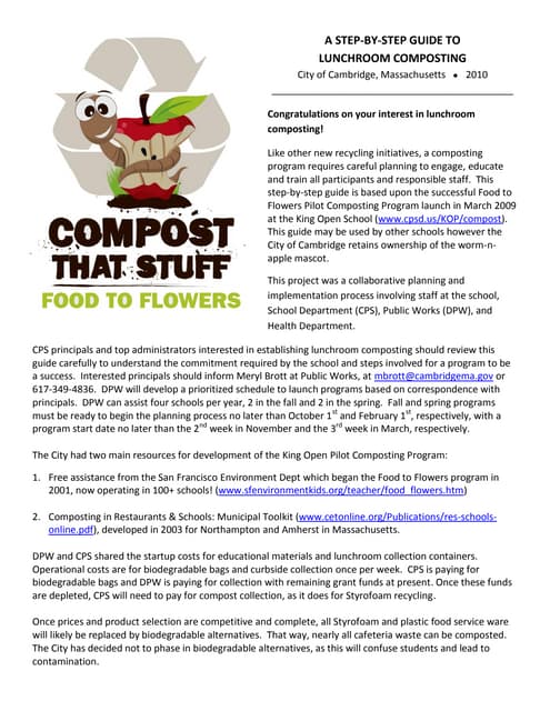 Composting Pilot Program | PDF