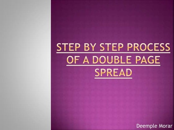 Double page spread instructions | PPTX | Desktop Publishing | Computer ...