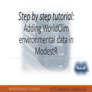 14.- Adding WorldClim data to ModestR (Version ModestR 5.3 or higher) | PDF