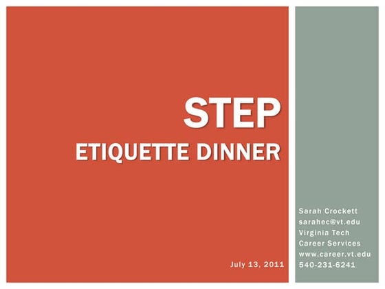 Basic table manners | PPTX | Cooking | Food & Drink